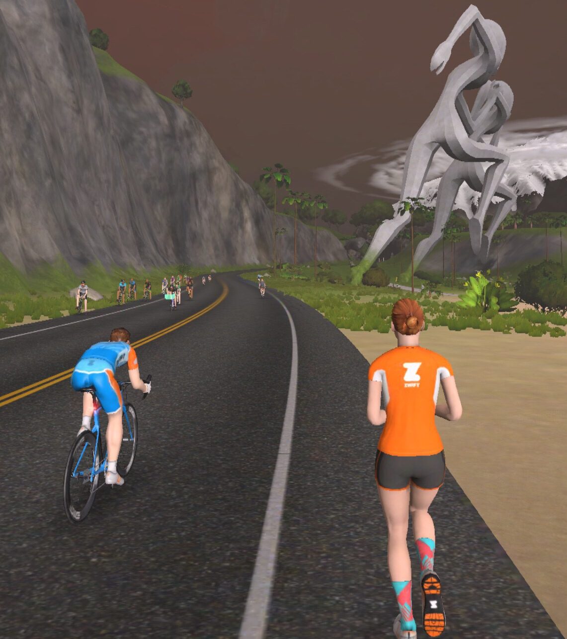 Running with Zwift - Elbowglitter